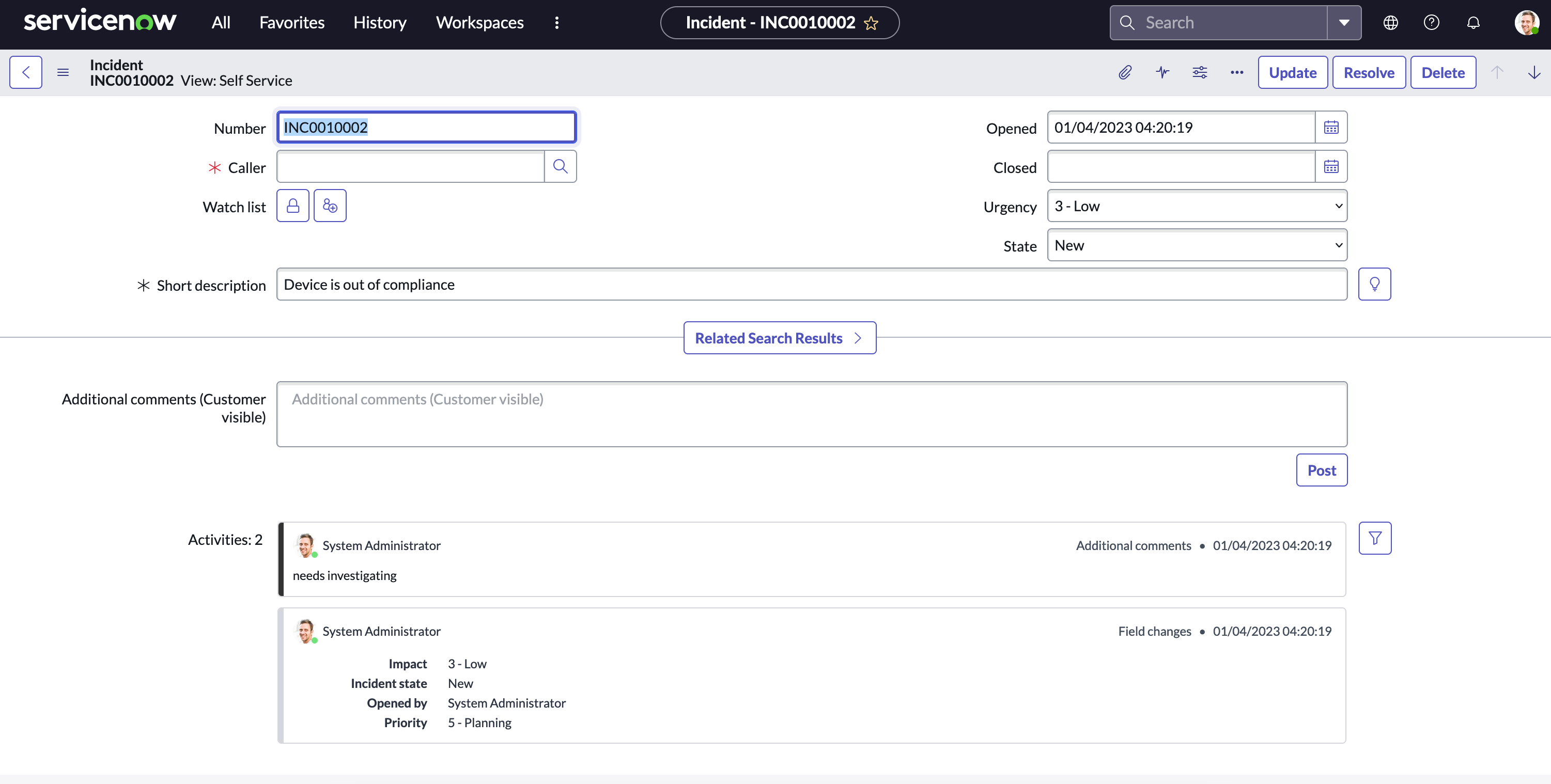 Integrating Workspace ONE Intelligence and ServiceNow – Many Miles Away